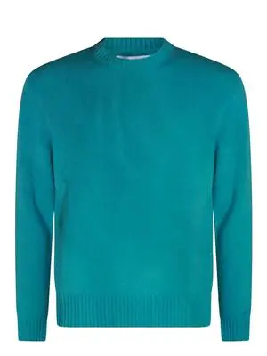 SEVEN GAUGE Ribbed Crew-neck Sweater - Blue