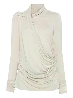 ENTIRE STUDIOS Draped Long-sleeve Top - Neutrals