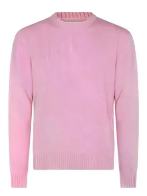 SEVEN GAUGE Ribbed Crew-neck Sweater - Pink