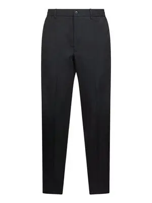 Tagliatore Elasticated Waistband Pressed Trousers - Black
