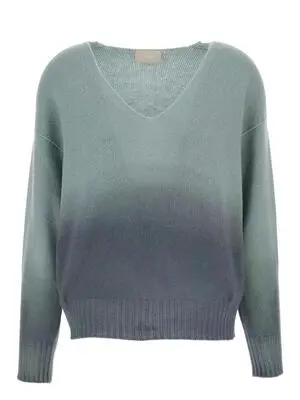 DRUMOHR Ombre-effect V-neck Sweater - Blue