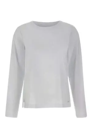 SUN 68 Sun68 Long Sleeve Crewneck T-Shirt With Back Zip Detail