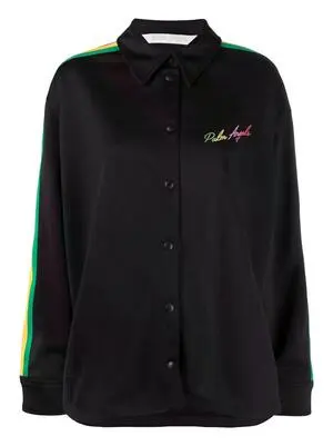 Palm Angels Miami Logo-embroidered Shirt - Black