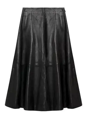 SIMKHAI Ryma Leather Midi Skirt