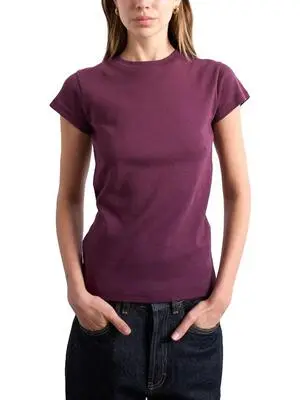 Topshop Cotton T-shirt - Burgundy