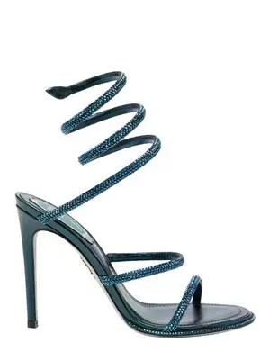 Rene Caovilla 105mm Cleo Embellished Sandals - Blue