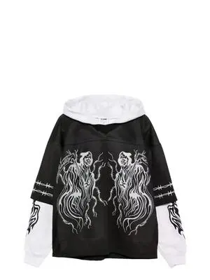 WARREN LOTAS Graphic-print Hoodie - Black