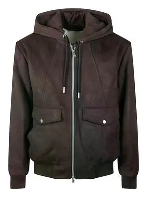 Moose Knuckles Hooded Zip-up Jacket - Brown