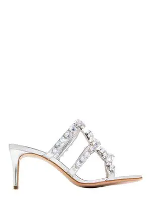 Schutz 80mm Crystal-embellished Heeled Sandals - Silver