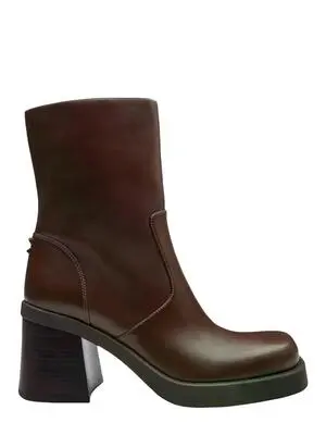 Coach Sculpted C Leather Boots - Brown