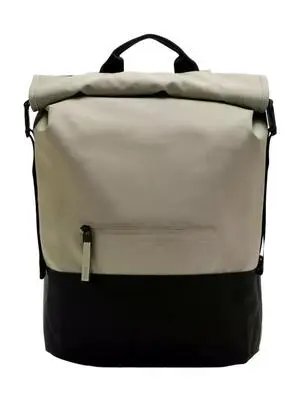 Rains Rolltop Backpack With Zip-pocket - Neutrals