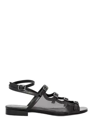 STUDIO CHOFAKIAN Angelina Buckle Sandals - White