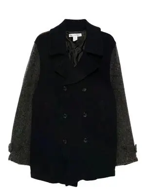 Comme Des Garçons Contrast Panelled Coat - Blue