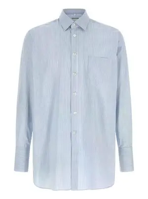 NAMACHEKO Striped Breast Pocket Shirt - Blue