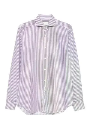 XACUS Striped Cotton Shirt - White