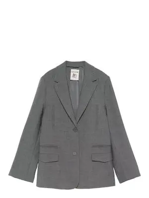SEMICOUTURE Isabella Button-fastening Blazer - Grey
