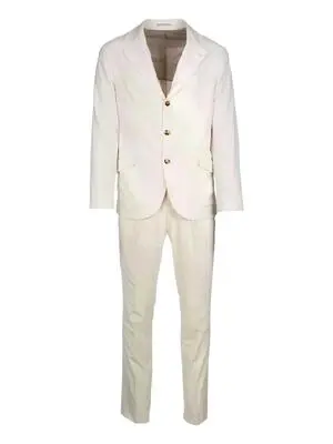 Brunello Cucinelli Three-button Single-breasted Suit White