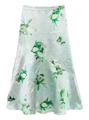 Erdem Asymmetric Skirt - Green