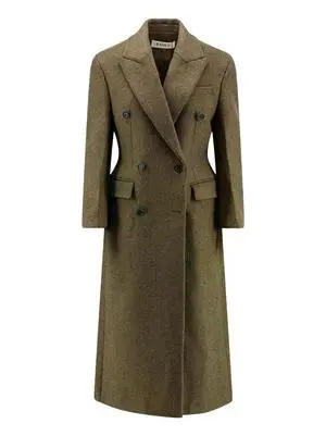 RÓHE Double-breasted Coat - Green