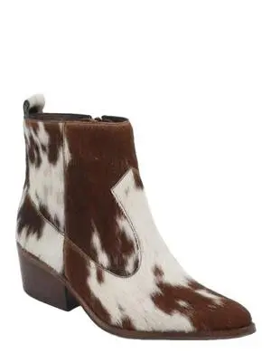STIVALI NEW YORK Nomad Western Cowboy Booties - White Cowhide