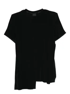 TEAM WANG DESIGN Raw-edge T-shirt - Black
