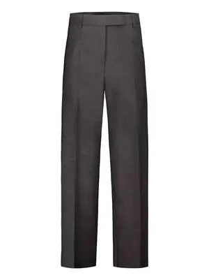 DRHOPE Pressed-crease Wool Trousers - Grey