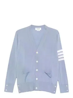 Thom Browne Fine-knit Cardigan - Blue