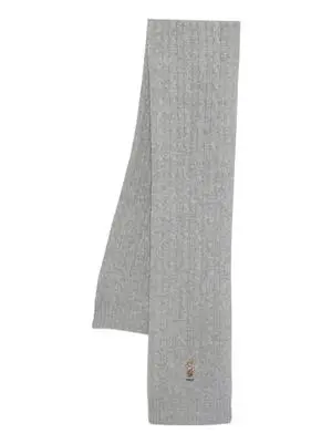 Polo Ralph Lauren Polo Bear Cable-knit Scarf - Grey