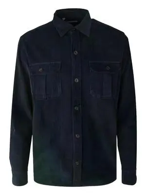 Boglioli Corduroy Pocket Shirt Jacket - Blue