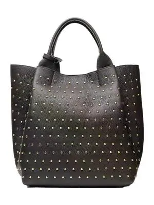 POCHE PARIS Studded Tote Bag - Brown