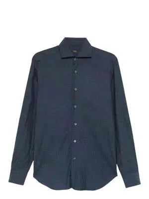 BARBA NAPOLI Button-fastening Shirt - Blue