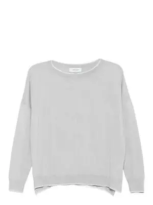 GRAN SASSO Crew-neck Long-sleeve T-shirt - Grey