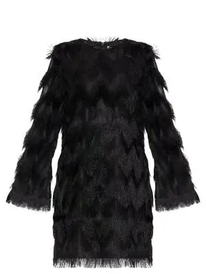 Munthe Ratti Fringe Mini Dress - Black