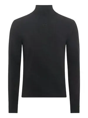 MARINE SERRE Moon-embroidered Knit Sweater - Black