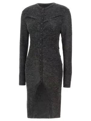 A. ROEGE HOVE Marie Buttoned Dress - Grey