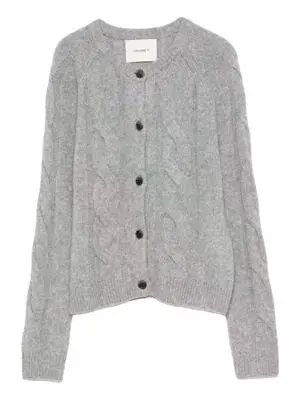 LISA YANG Gwyneth Cable-knit Cardigan - Grey