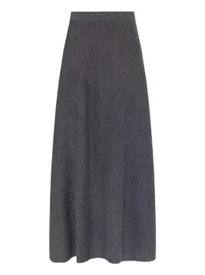 LISA YANG A-line Maxi Skirt - Grey