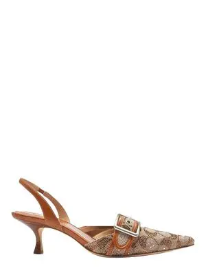 Coach Buckle Slingback Pumps - Neutrals