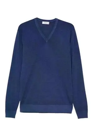 FERRANTE V-neck Sweater - Blue