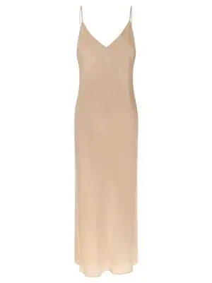 L'Agence Slip Midi Dress - Neutrals