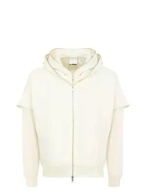LE PERE Double-knit Zip-up Hoodie - Neutrals