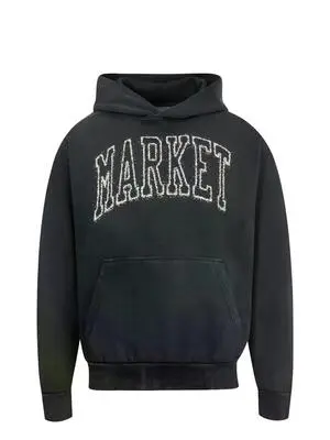 MARKET Arc Long-sleeve Hoodie - Black