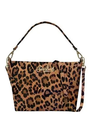 MC2 SAINT BARTH Leopard Print Shoulder Bag - Brown
