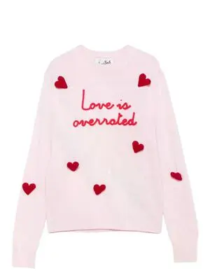 MC2 SAINT BARTH Heart-embroidered Sweater - Pink