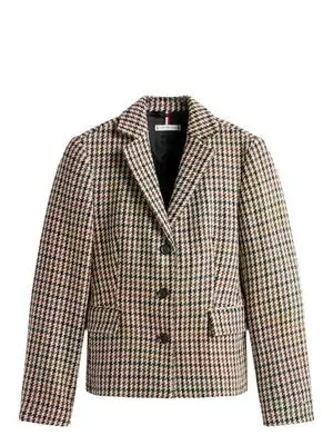 Tommy Hilfiger Houndstooth Single-breasted Jacket - Neutrals