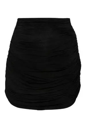 FRANCESCO MURANO Draped Ruched Mini Skirt - Black