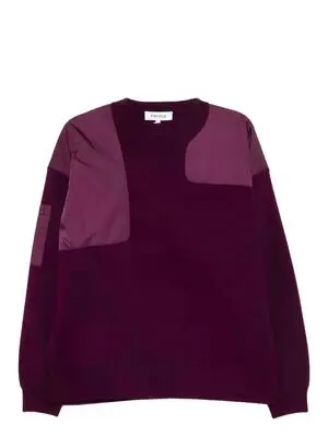 ENFOLD Patchwork Long Sleeved Jumper - Purple
