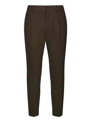 BE ABLE Pleated Trousers - Brown