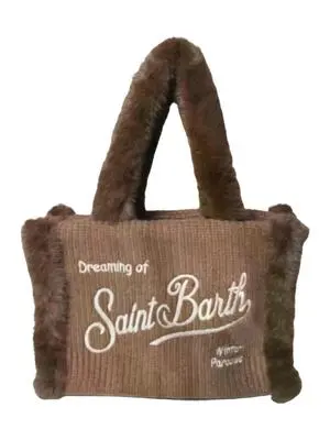 MC2 SAINT BARTH Faux-fur-handle Tote Bag - Brown