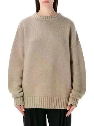 Extreme Cashmere Long-sleeve Crew-neck Sweater - Neutrals